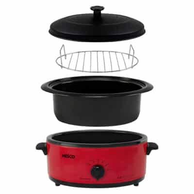 6 Qt. Red Roaster with Porcelain Cookwell | NESCO®