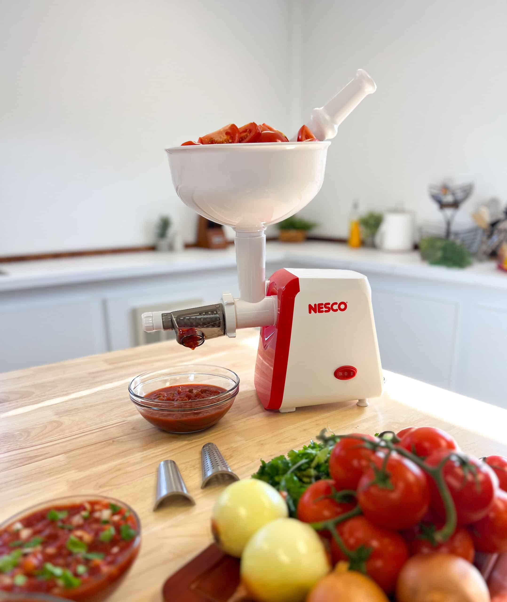 Fresh Homemade Salsa (Using the NESCO Electric Food Strainer) | NESCO